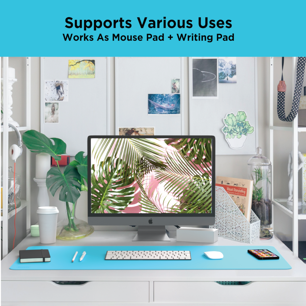 E-Filliate Brands|COMPUTER DESK MAT, STANDARD, White