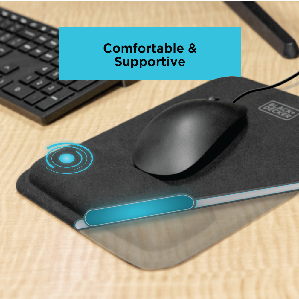 E-Filliate Brands|ERGONOMIC MOUSE PAD WITH WRIST SUPPORT, CORAL ROSE